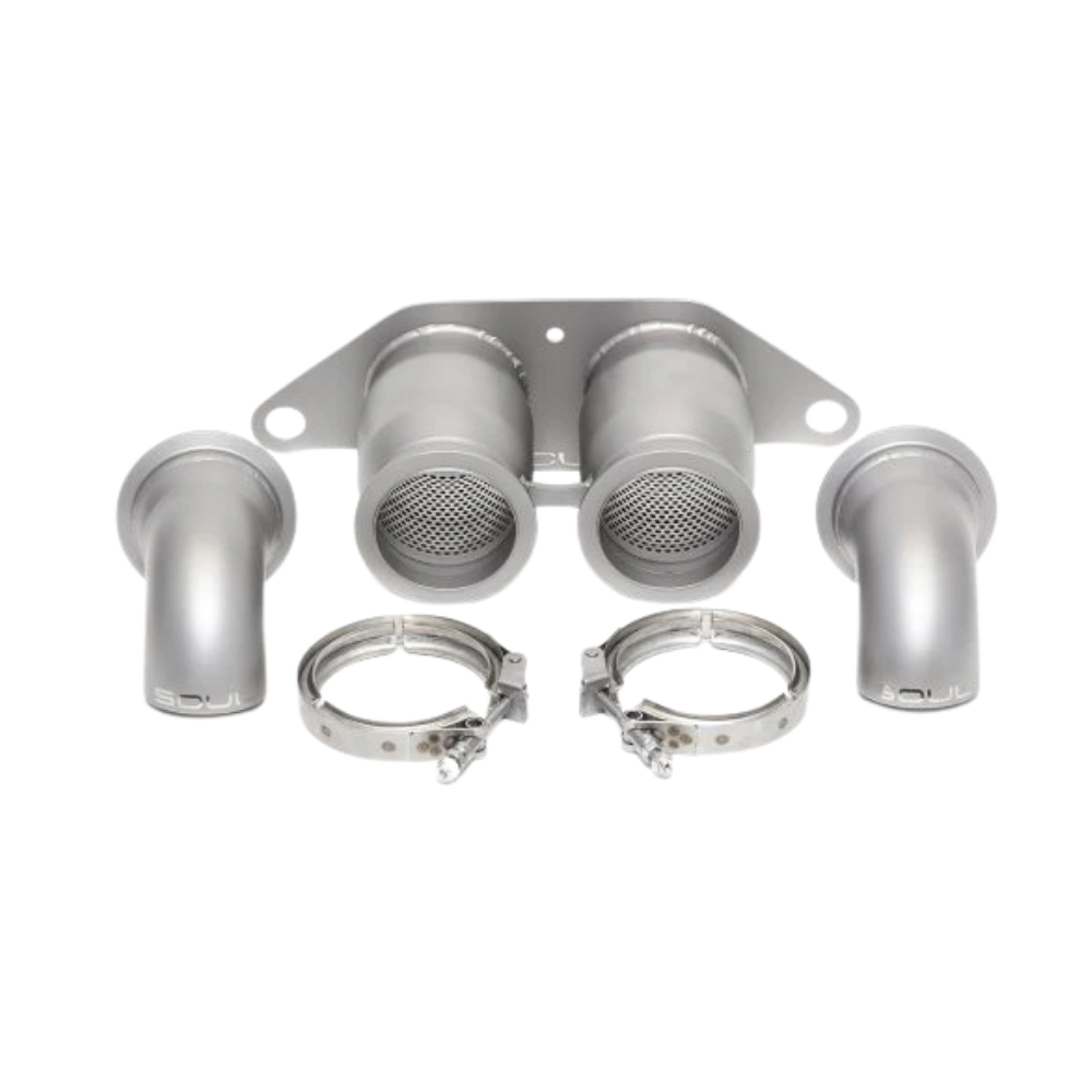 Bolt-On Resonated Turn Down Exhaust Tips - 911 | 2014-2018