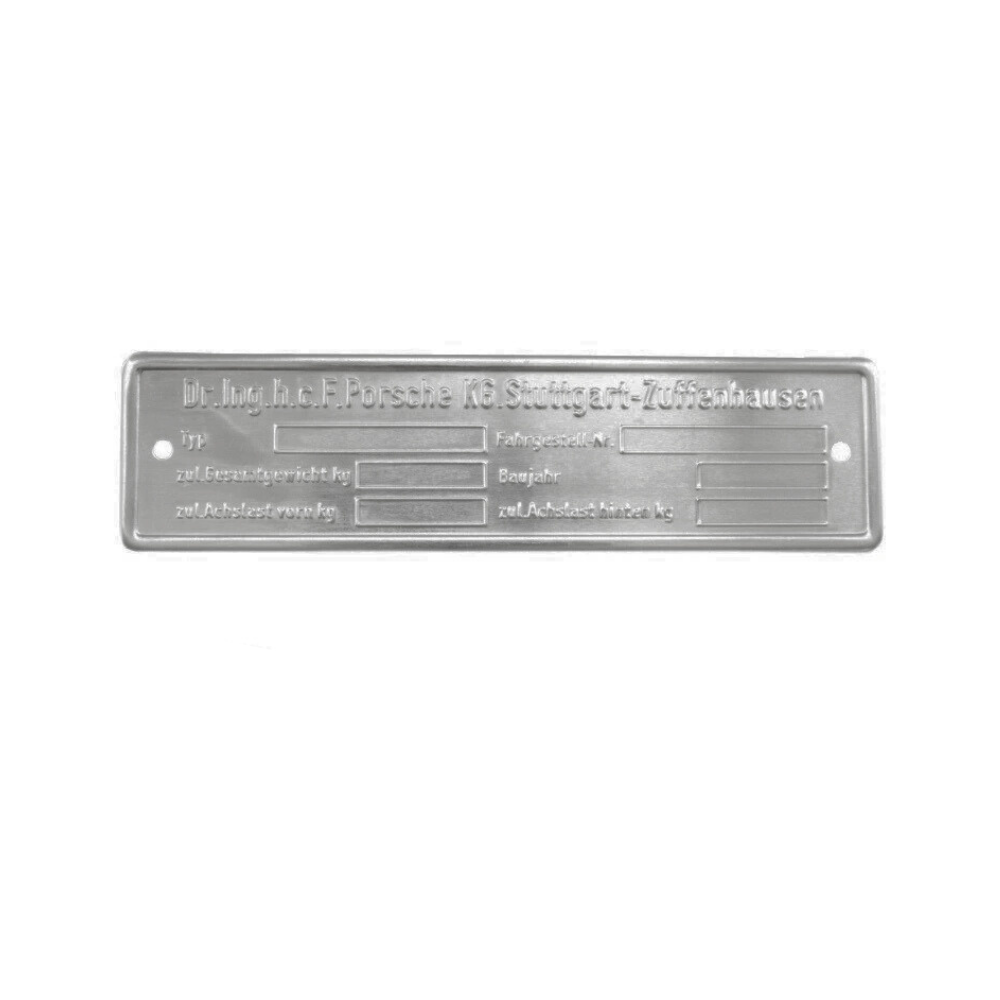 Chassis Identification Plate - 911 | 914 | 924 | 928 | 1965-1995 ...