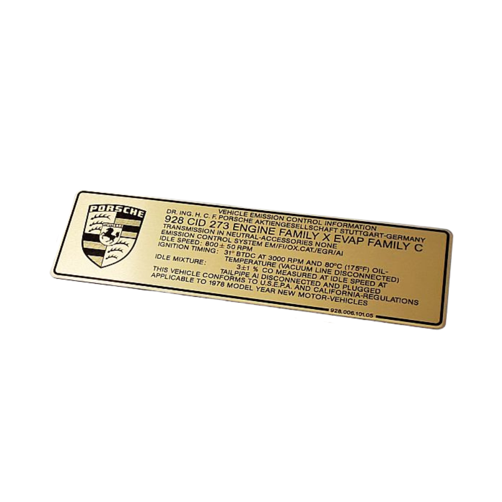 Emission Control Decal - 928 | 1978