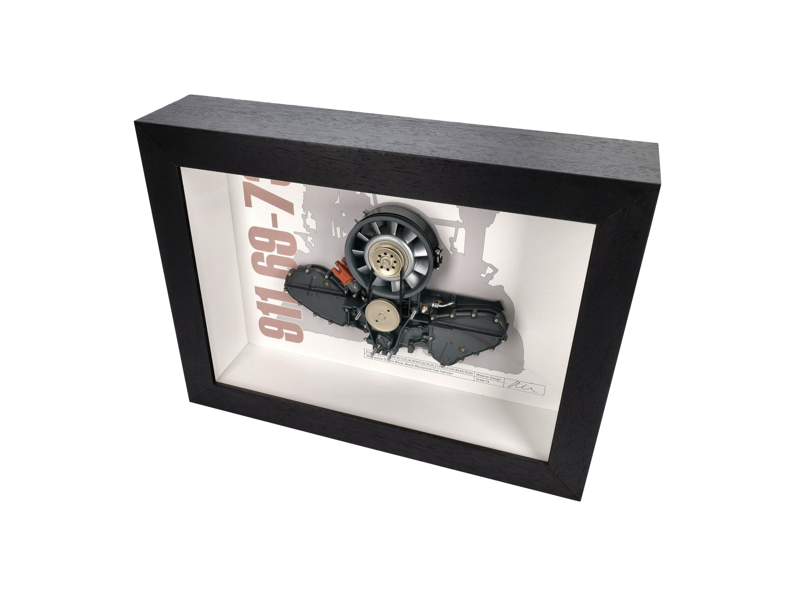 Engine 911 Magnesium Model Cutaway Porsche Art Box Framed | Sierra ...