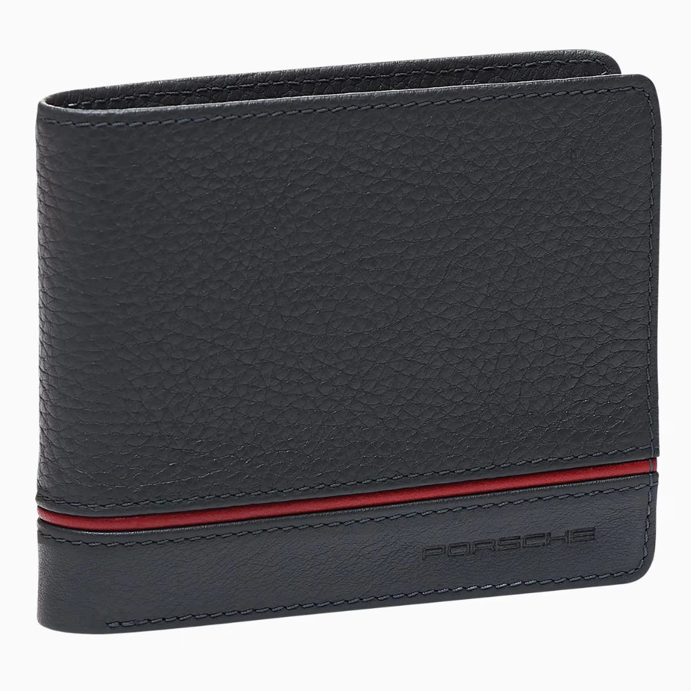 Heritage Embossed Porsche Logo Cowhide Leather Credit Card Case