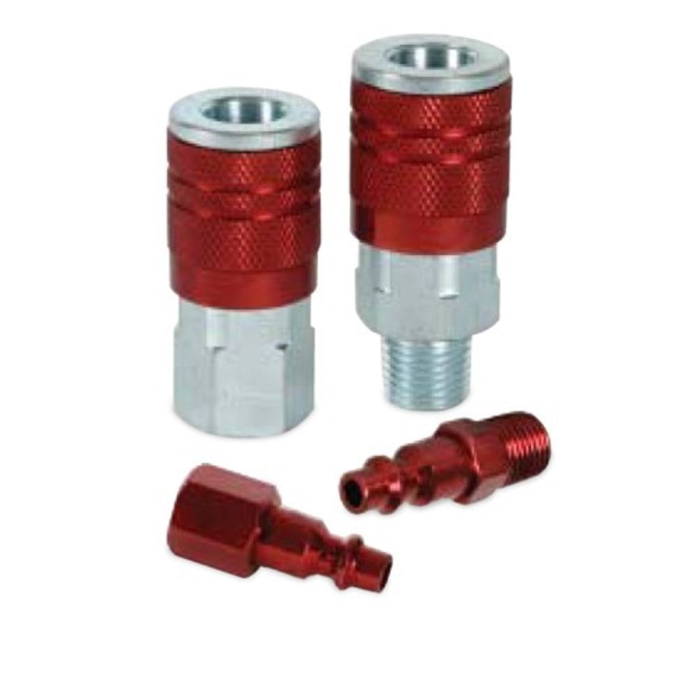 Fnpt Industrial Type D 1/4 Inch Red Air Coupler | Sierra Madre ...