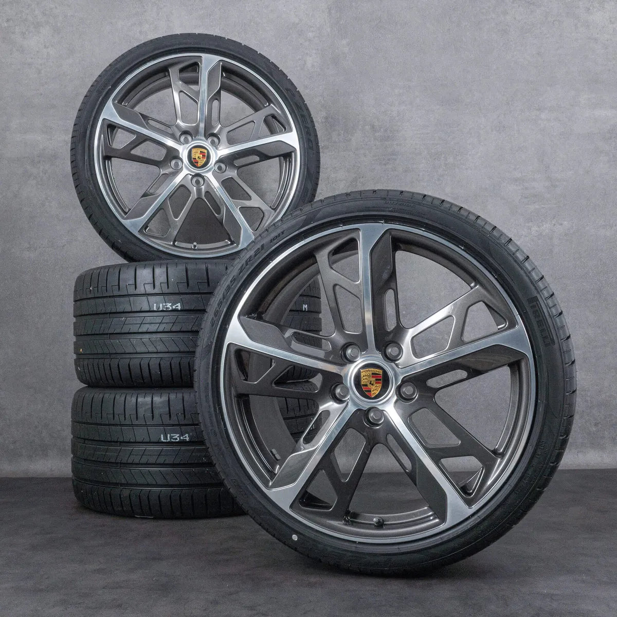 Porsche 21 Inch Cross Turismo Design Summer Wheel And Tire Set - 9J107