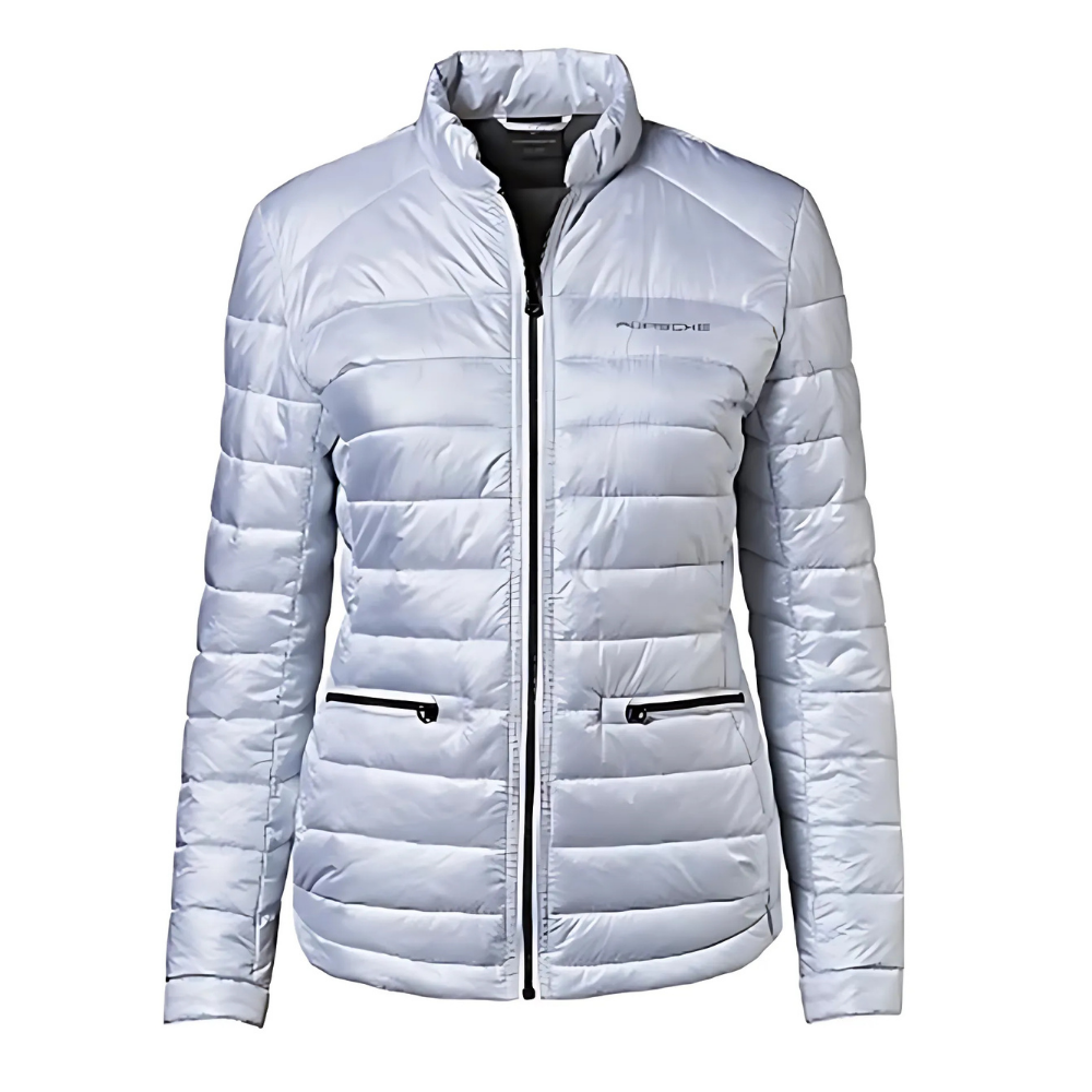 Porsche 911 Collection Silver White Stand Up Collar Ladies Jacket ...