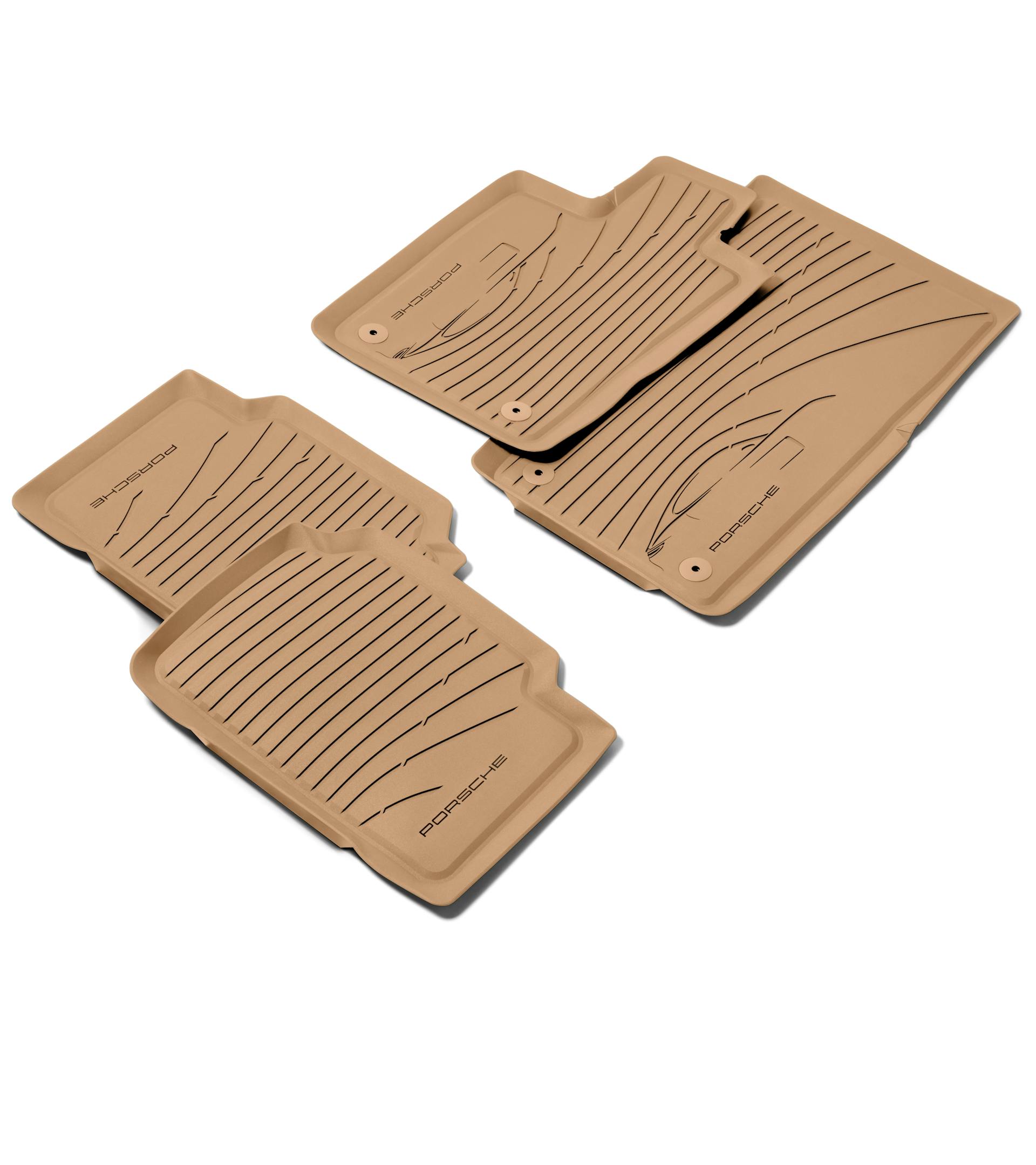 Porsche All Weather Floor Mats Luxor Beige - 9710448004H0 - Panamera 9