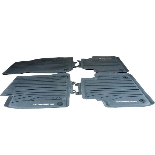 Porsche All Weather Floor Mats Right Hand Drive Set Graphite Blue ...