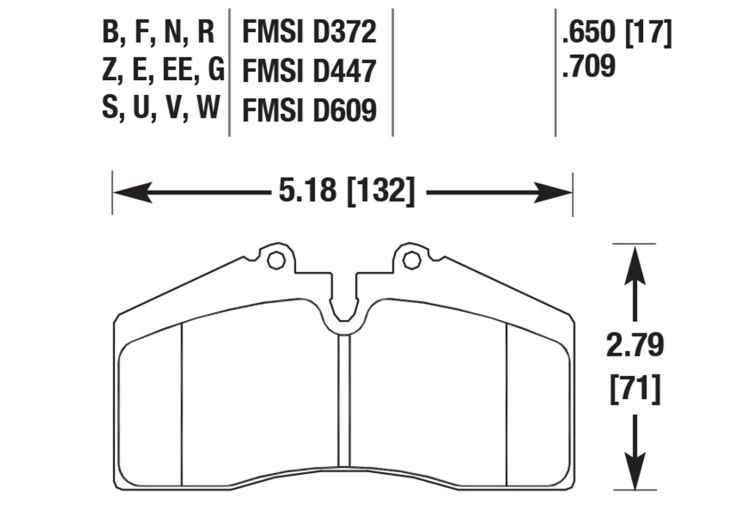 Porsche Disc Brake Pad - 911/928/944/968 86-98 HB141N-650 | Sierra ...