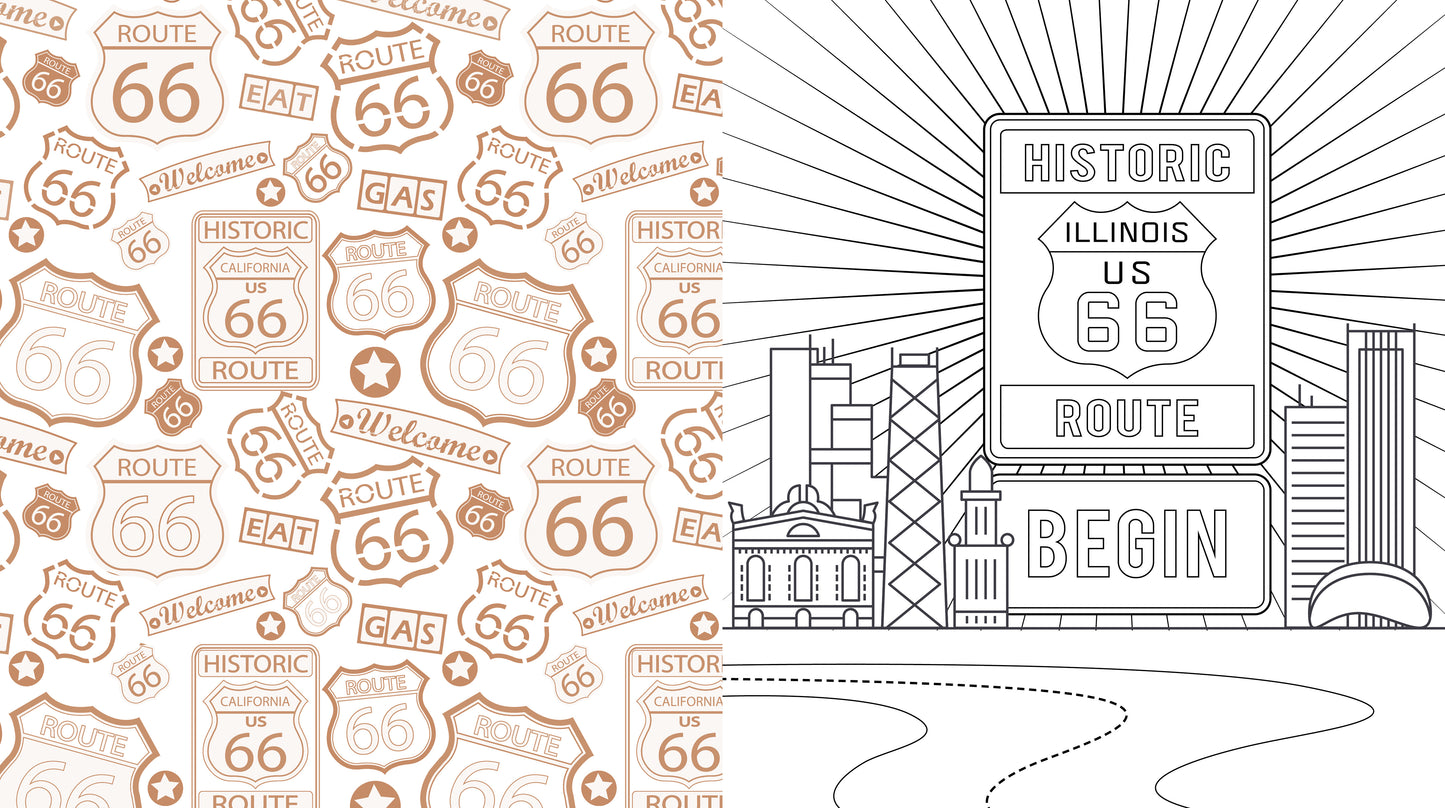 route 66 coloring book