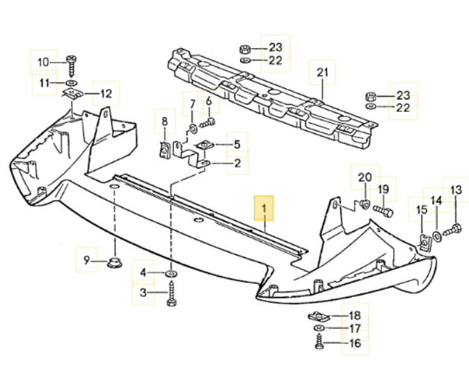 Porsche Spoiler - 928 - 89-95 928-505-071-23-70B | Sierra Madre ...