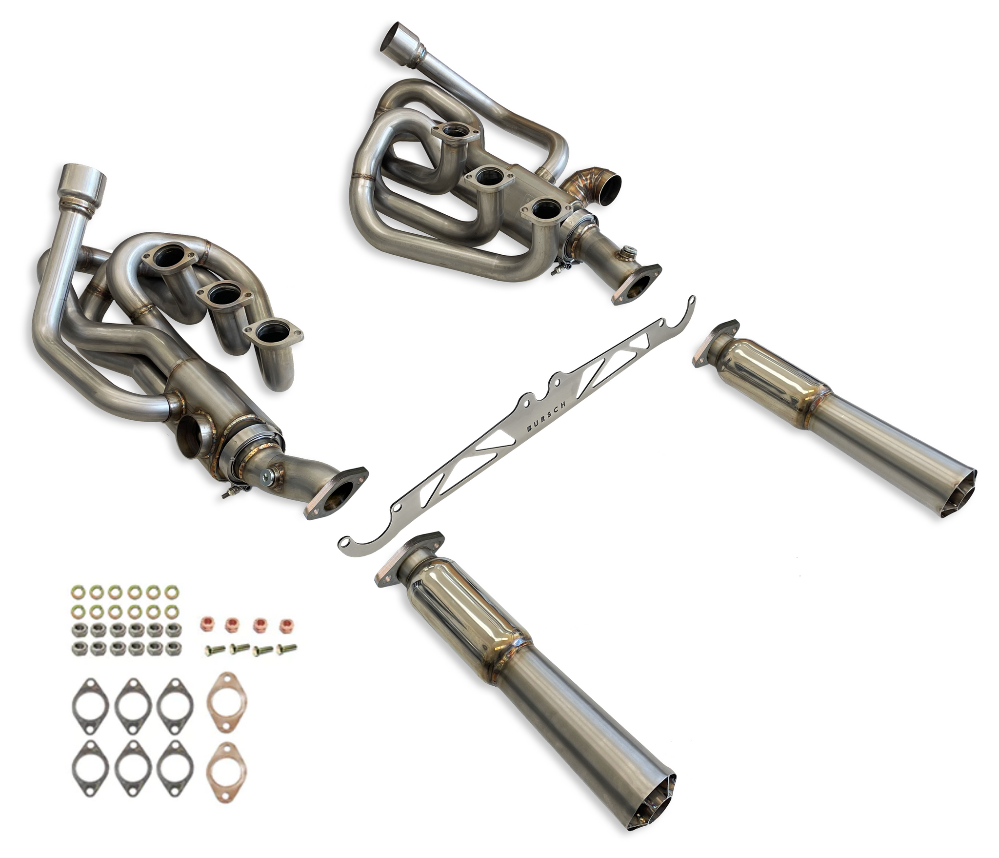 Porsche Stainless Steel 1-3/4 in Header and Megaphone Set - 911 BX-916