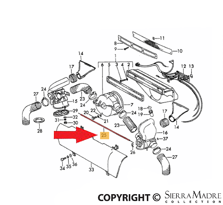 Porsche Bowden Cable - 911 65-89 911-572-114-00 | Sierra Madre ...