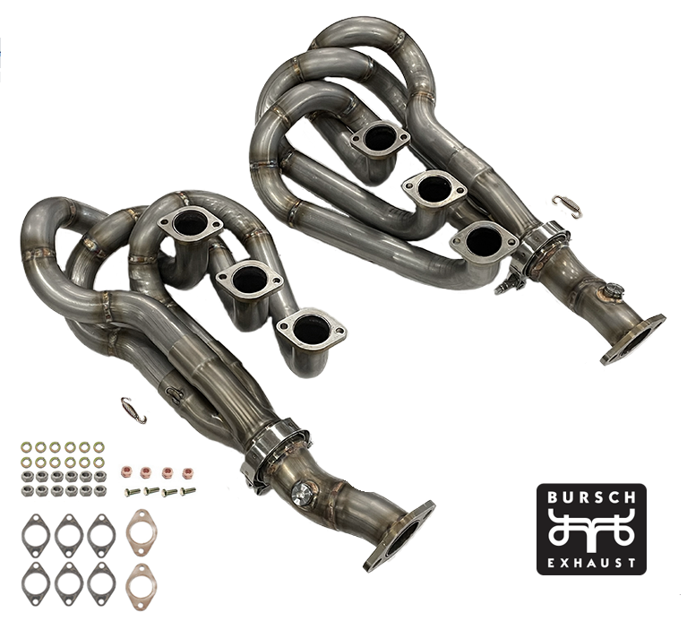 Porsche Bursch Stainless Steel 1-3/4 in Header Set - 911 69-89 BX-9258 ...