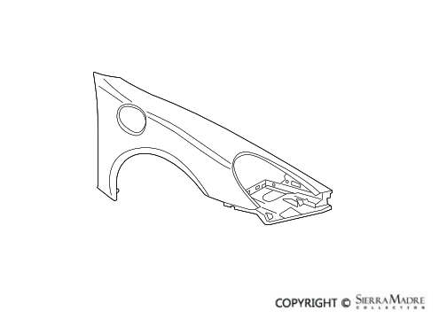 Porsche Front Fender - Right - Boxster/Cayman 13-14 981-503-032-00-GRV ...