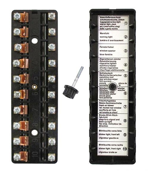 Porsche Fuse Box - 10 Fuse - 911/930 70-89 911-612-086-02