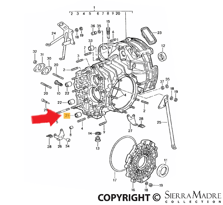 Porsche Linear Ball Bearing - 911/964/993 87-98 999-203-004-10 | Sierra ...