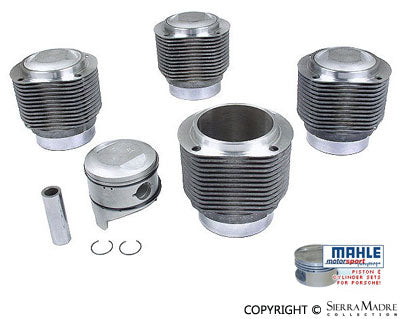 Porsche Piston & Cylinder Set - 1.6 Mahle - 356A - 356B - 356C 55-65