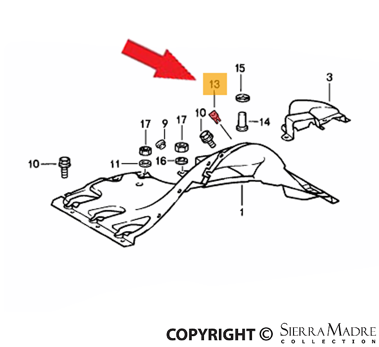 Porsche Plastic Nut - 911 84-98 999-591-592-40