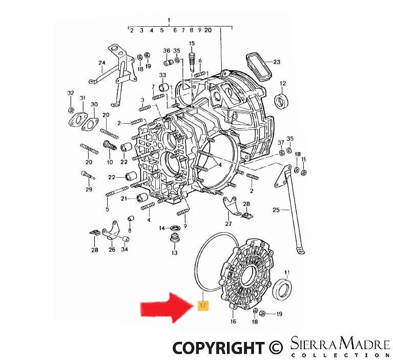 Porsche Rubber O-Ring - 911/964/993 87-98 999-701-745-40 | Sierra Madre ...