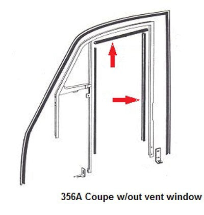 Porsche Window Channel - Flexible 356A/356B/356C 644-542-901-00